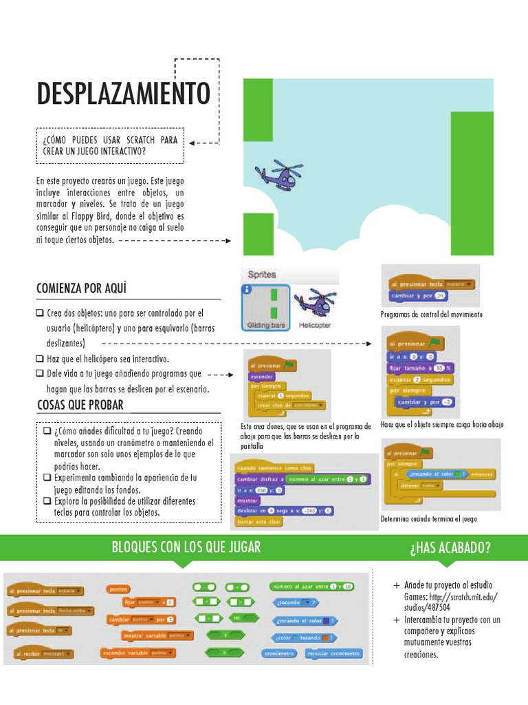 Juego Interactivo - DESPLAZAMIENTO | PDF | Scratch (lenguaje de ...