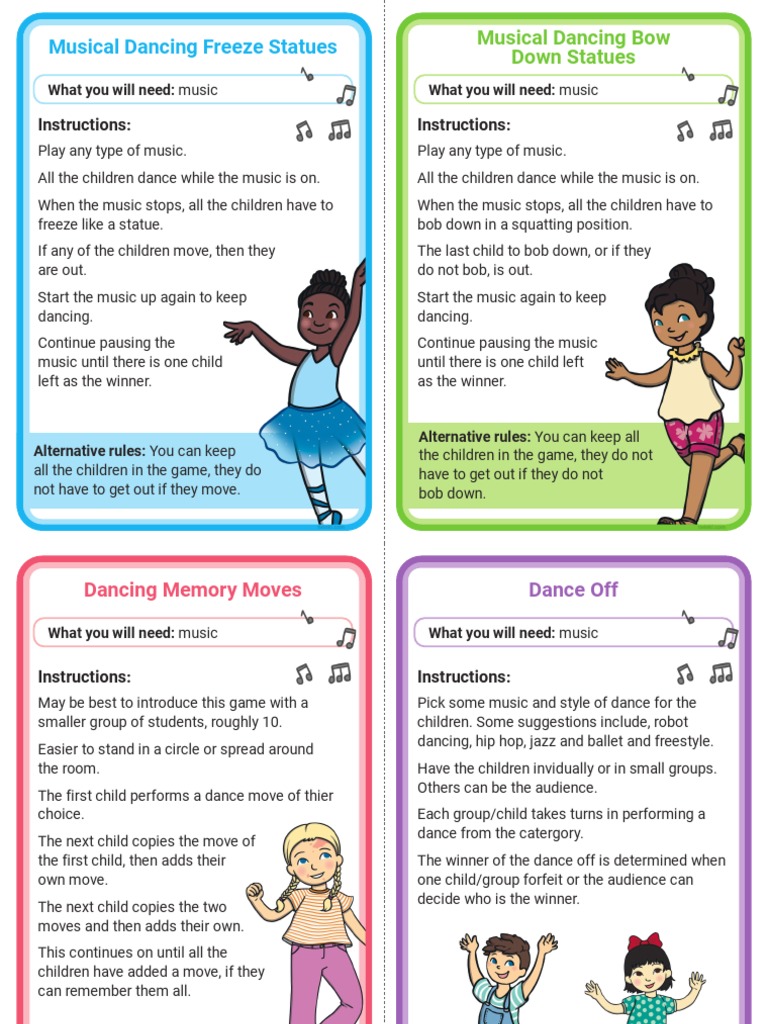Au Da 2 Musical Dancing Games Instructions - Ver - 3 | PDF | Dances ...