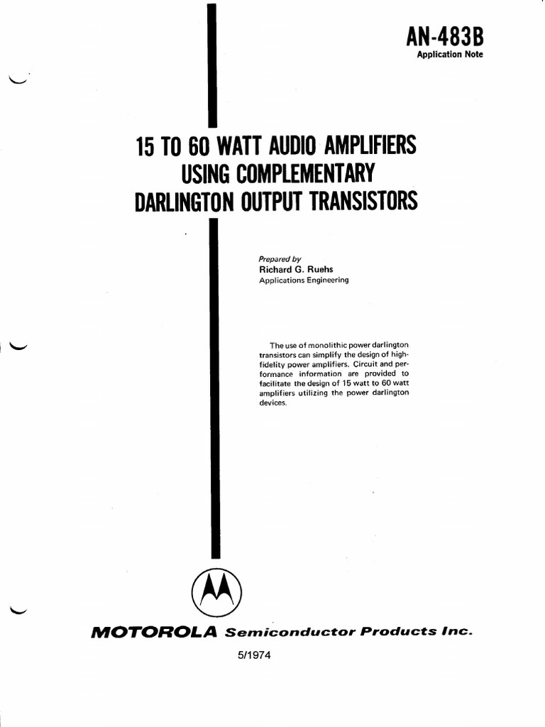 Darlington Output Transistors Amp | PDF