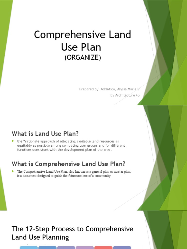 12-Step Comprehensive Land Use Plan | PDF | Natural Environment | Economies