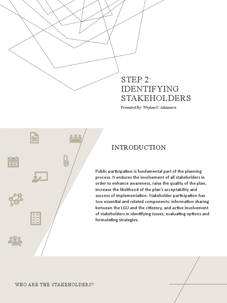 REPORTING - Step-2 - Identifying-Stakeholders | PDF | Stakeholder ...
