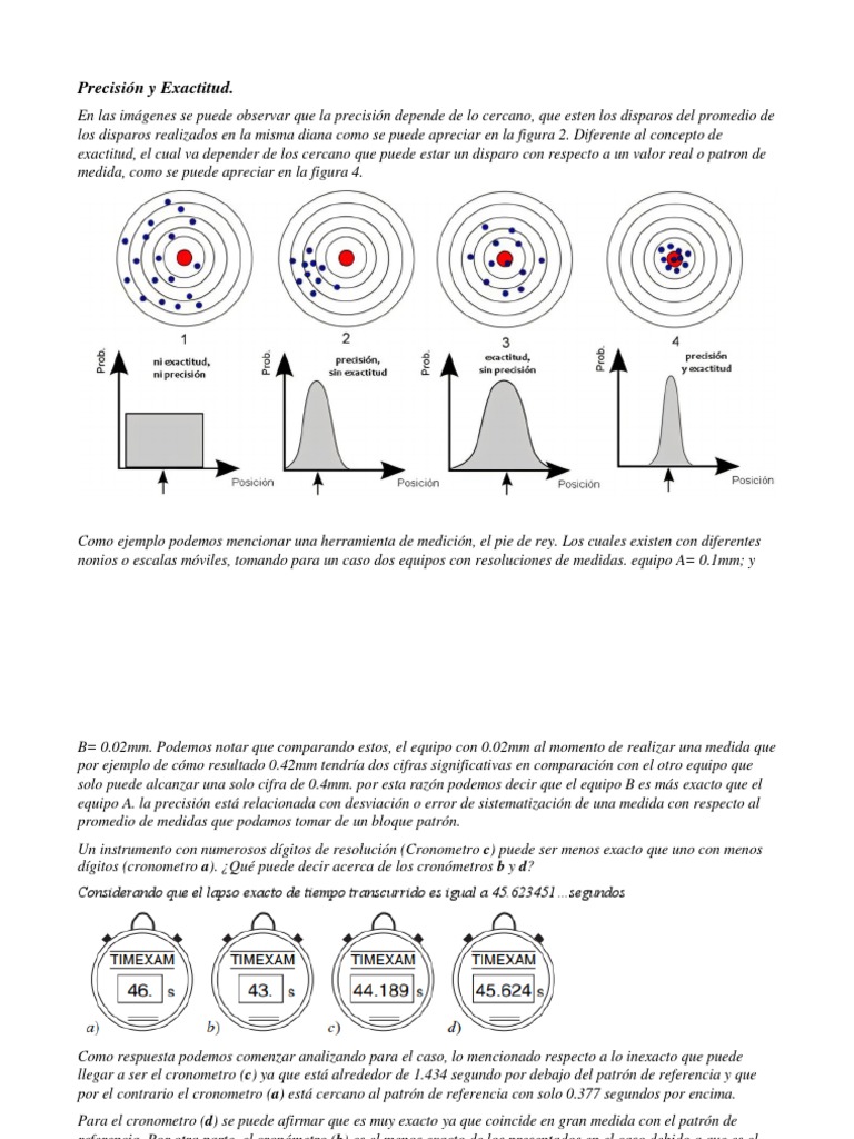Precisión y Exactitud en Mediciones | PDF | Exactitud y precisión | Science