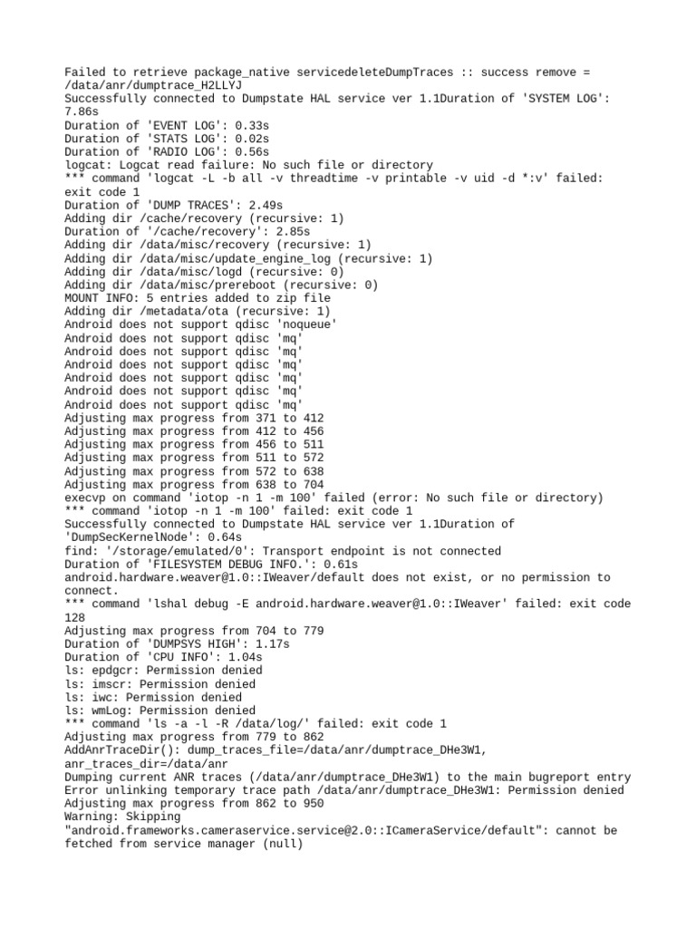 Dumpstate 2022 03 26 01 50 44 Dumpstate - Log 31877 | PDF | Computing ...