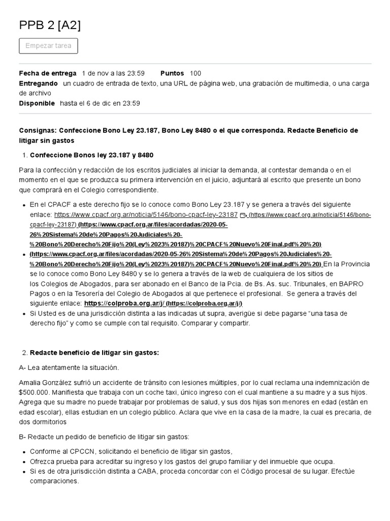 PPB 2 (A2) Consignas | PDF | Justicia | Crimen y violencia