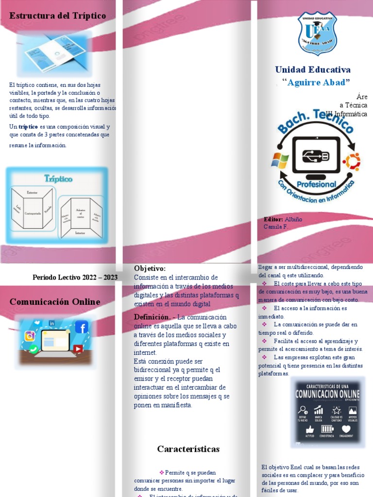 Estructura y Diseño de Trípticos Digitales | PDF | Comunicación | Marketing