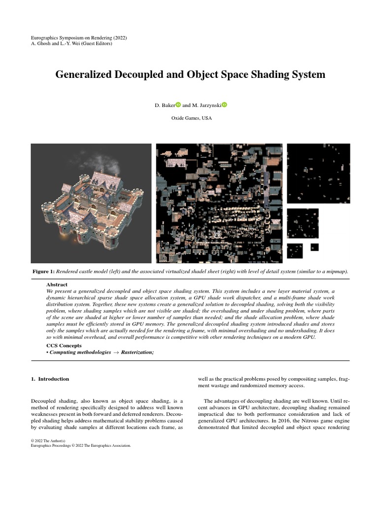 Generalized Decoupled and Object Space Shading System | PDF | Shader ...