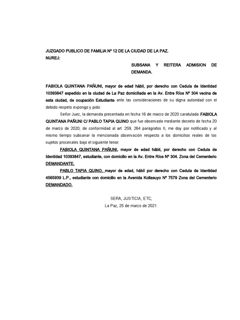 Subsana Domicilio | PDF | Ley Pública | Gobierno