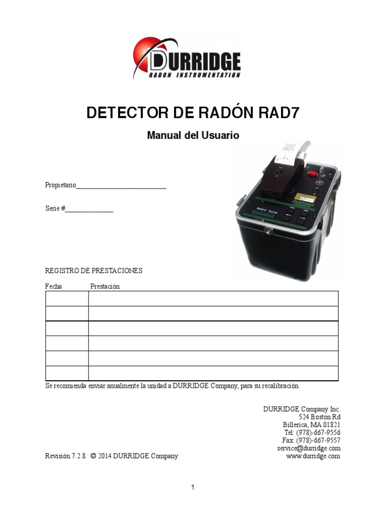 RAD7 Manual Spanish | PDF | Bienes manufacturados