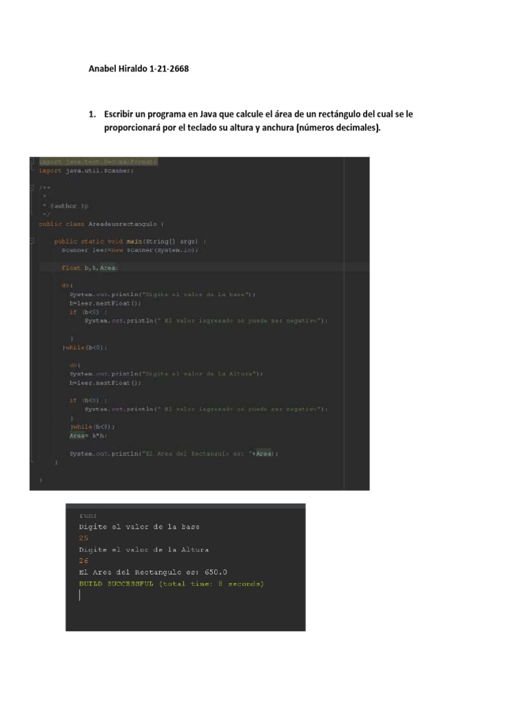 Ejercicios 2 de Lab Programacion | PDF
