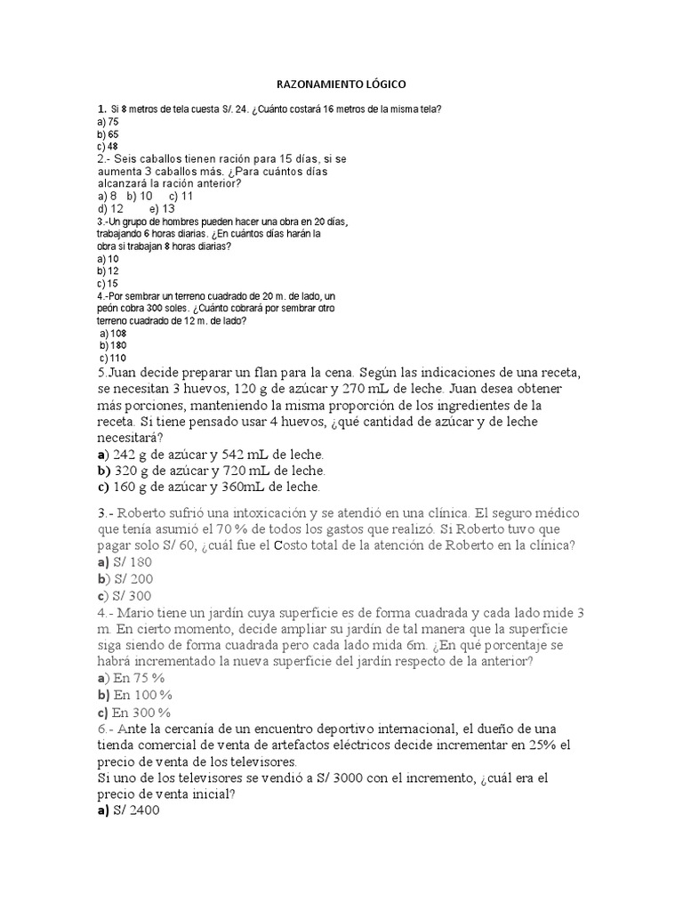 Razonamiento 11111111111111111111 | PDF