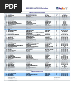 2025 PGA Tour Schedule Overview | PDF | Sports | Sports Competitions