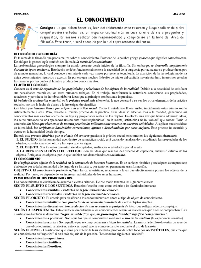 El Conocimiento | PDF | Conocimiento | Realidad