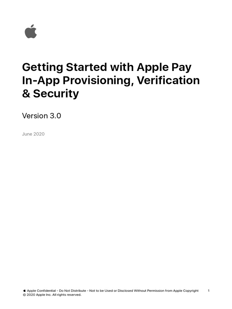 Getting Started With Apple Pay In App Provisioning Verification And Security 30 Pdf Apple