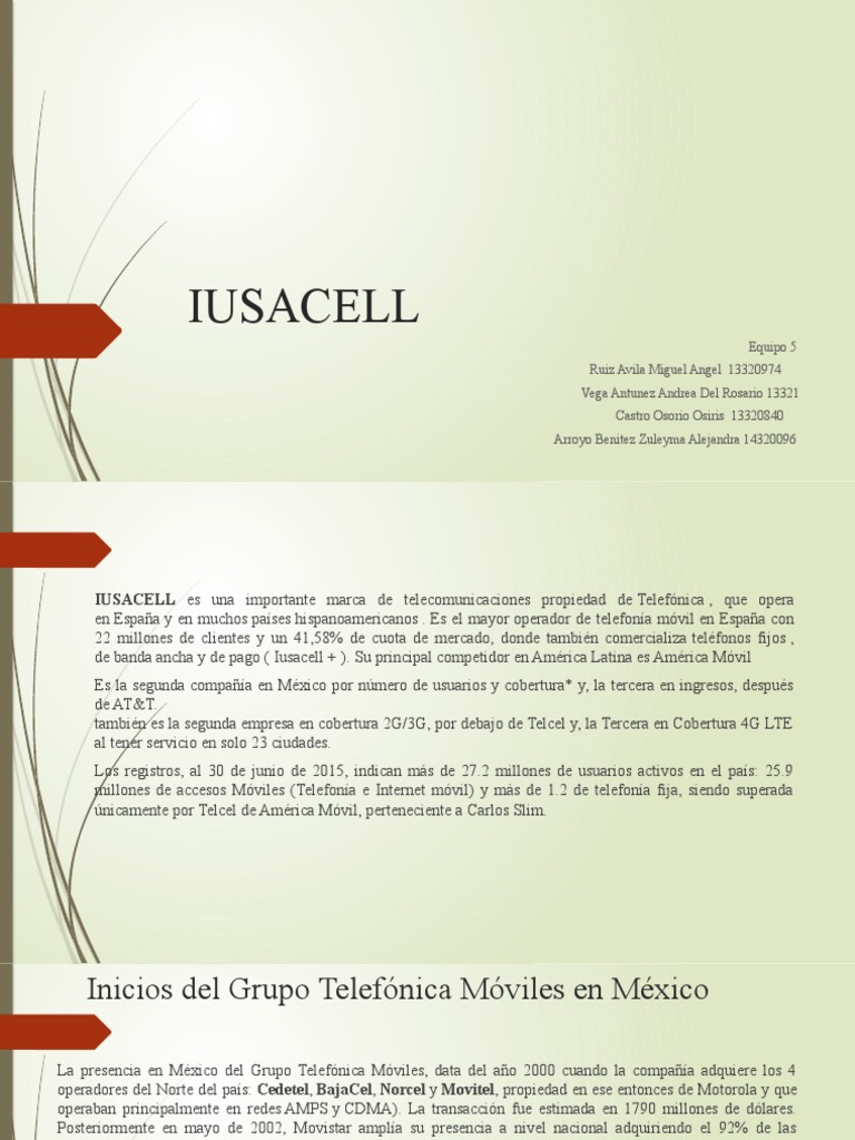 Arquitectura Iusacell | PDF | 3 G | Computación en la nube