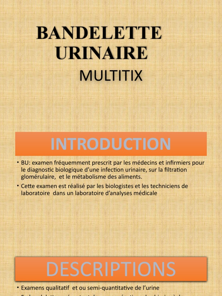 Bandelette Urinaire Norme – Bandelettes Urinaires Normes – SDYEM