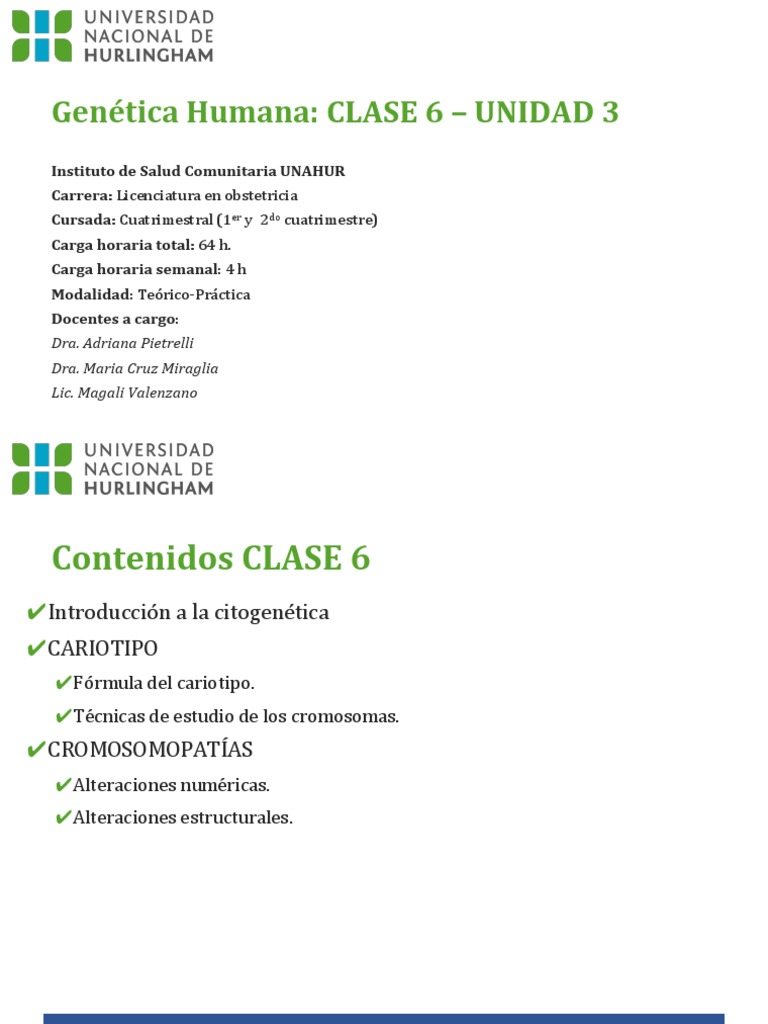 Clase 6 | PDF | Cariotipo | Cromosoma