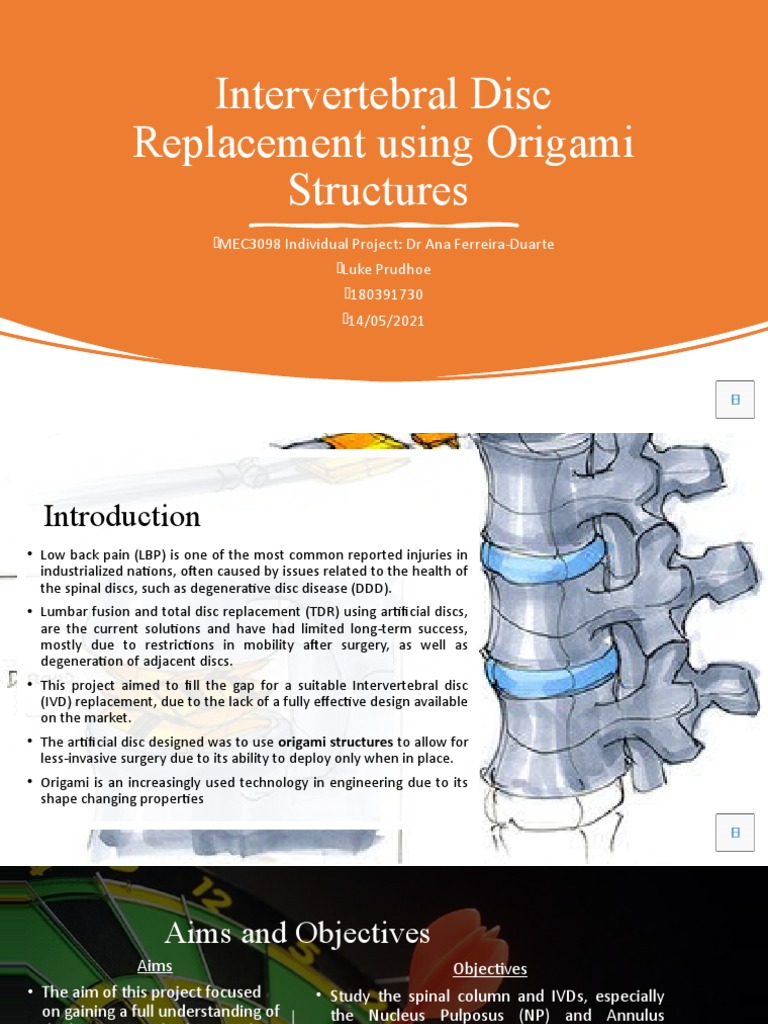 Intervertebral Disc Replacement Using Origami Structures | PDF ...