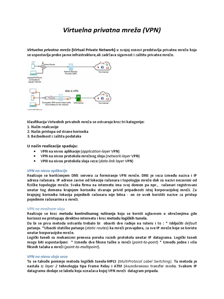 Virtuelna Privatna Mreža | PDF