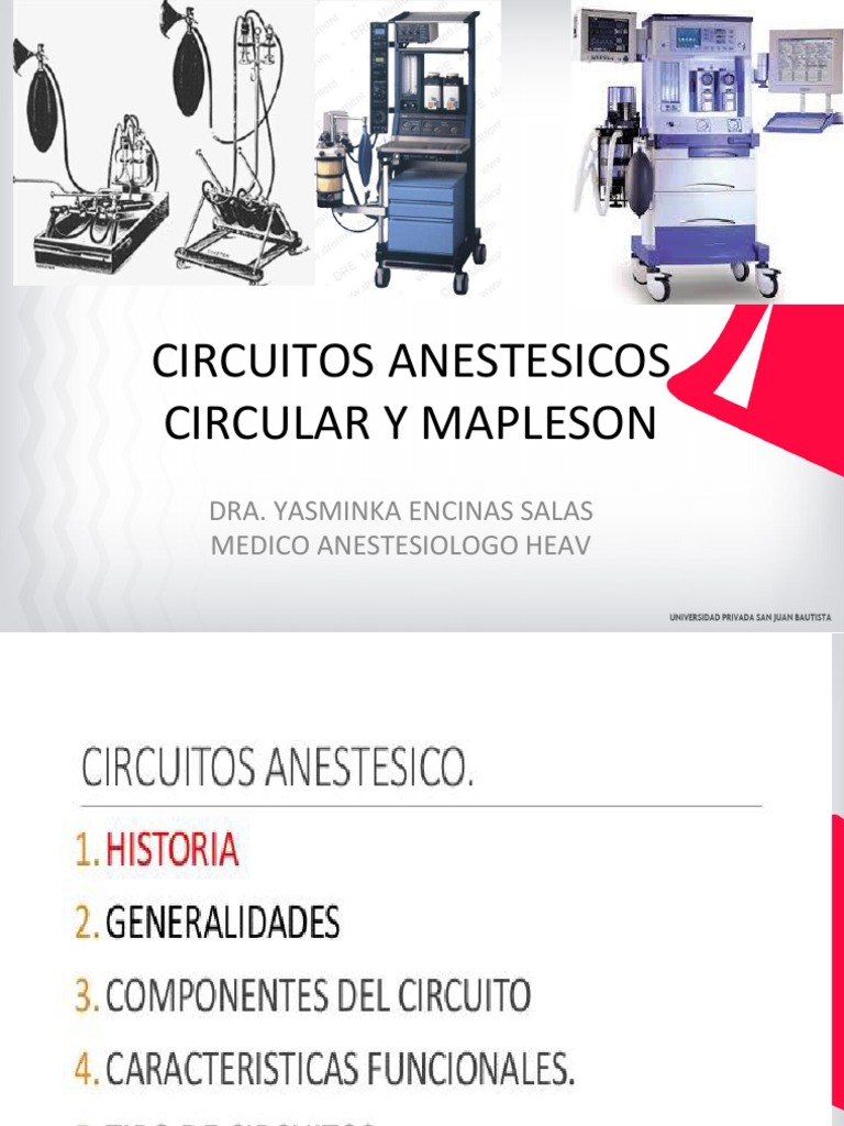 Circuitos Anestesicos Circular y Mapleson | PDF