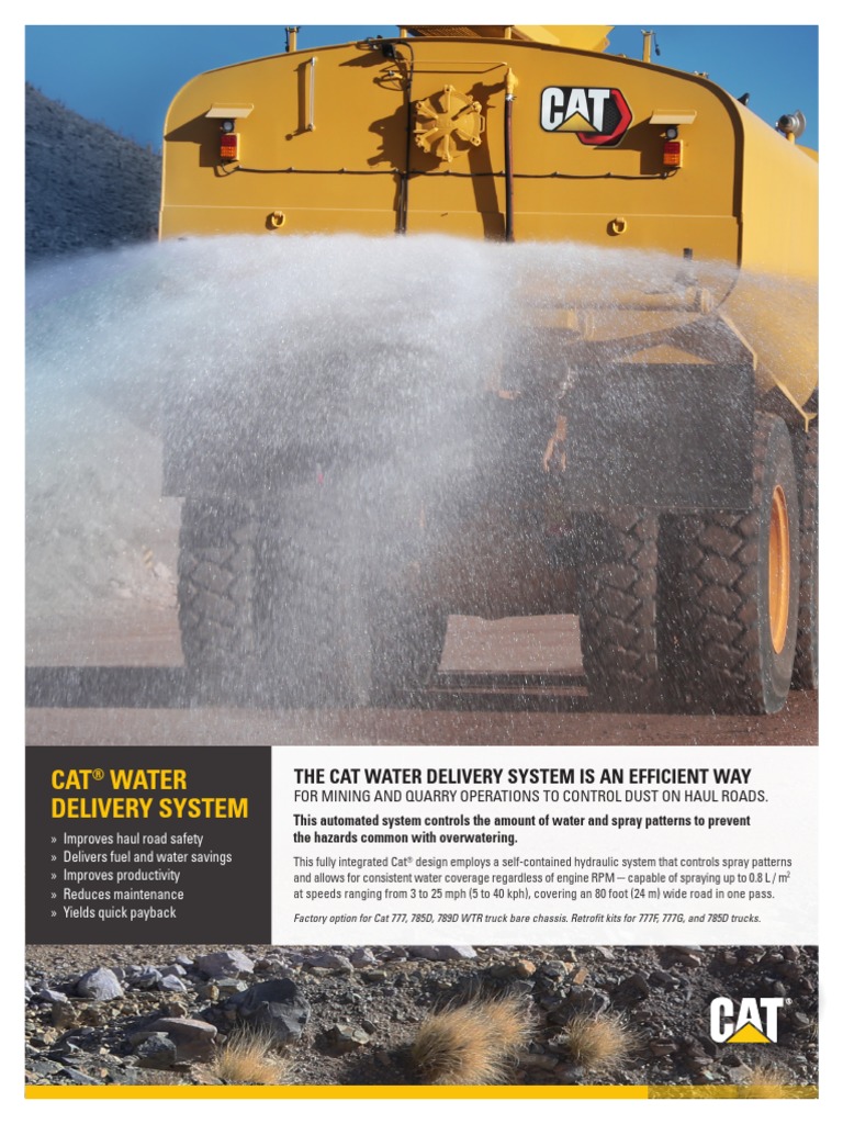 CAT Water Delivery System | Download Free PDF | Truck | Pump