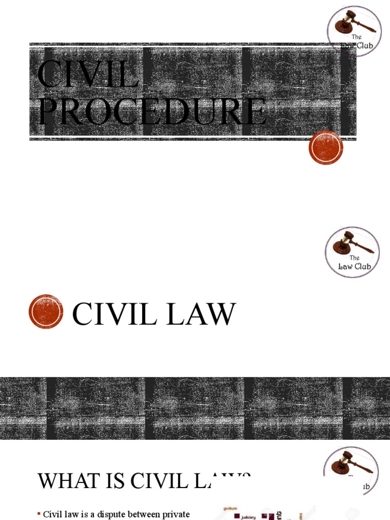 Civil Procedure PPT | Download Free PDF | Evidence (Law) | Discovery (Law)