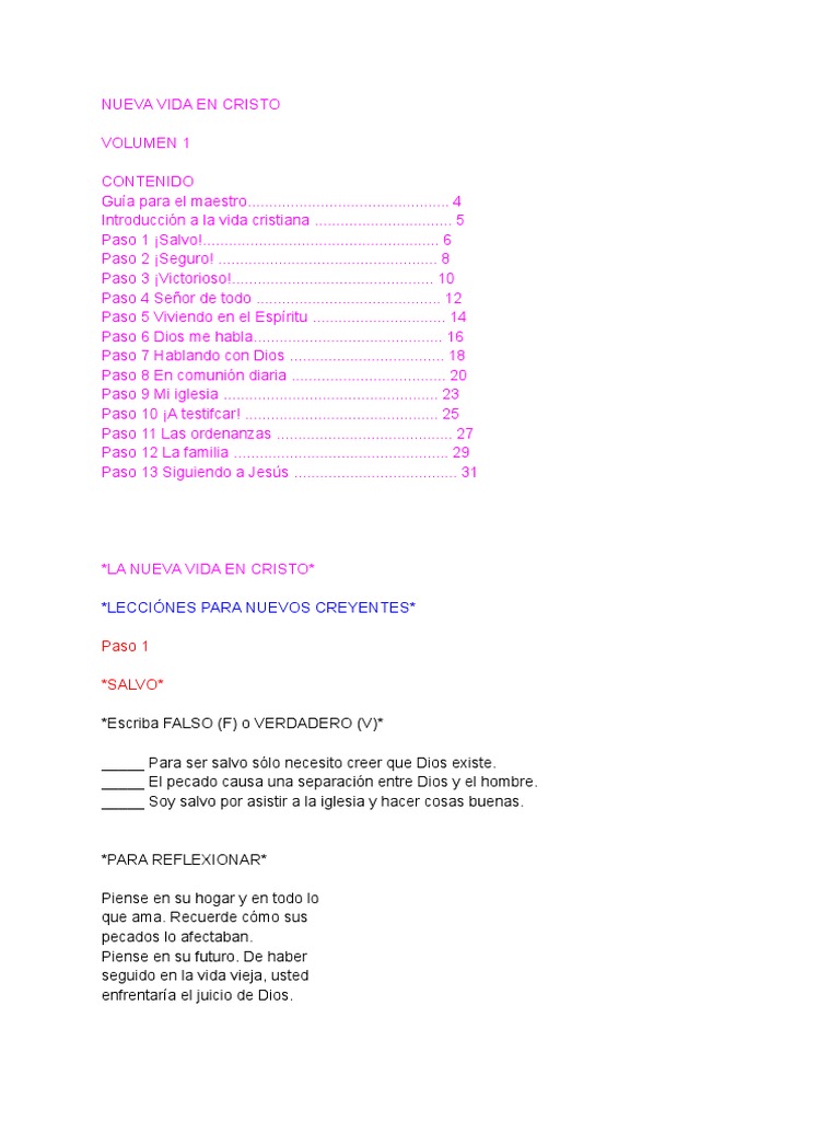 La Nueva Vida En Cristo Pdf Eucaristía Cristo Título