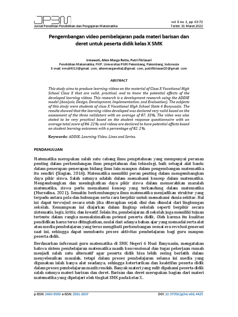 Artikel Jurnal Irma | PDF