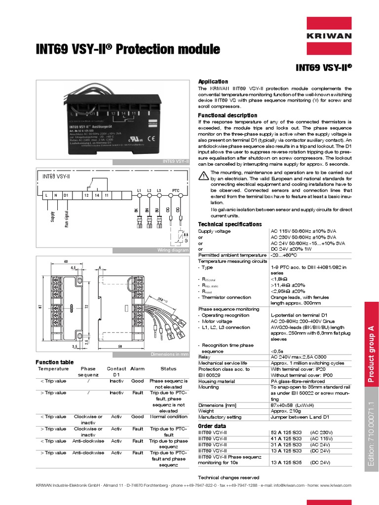 A125s33 Int69 Vsy-Ii 71000071 1 | PDF | Mains Electricity | Alternating ...