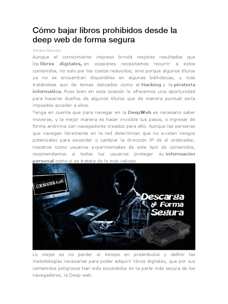 Libros Deep Web | PDF | Anonimato | ciberespacio