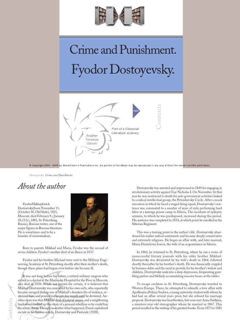 Dostoyevsky Crime and Punishment | PDF | Fyodor Dostoyevsky | Crime And ...