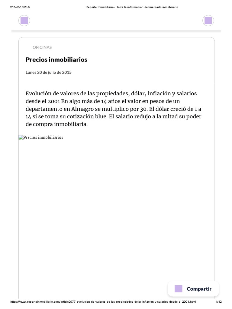 Reporte Inmobiliario - Toda La Información Del Mercado Inmobiliario ...