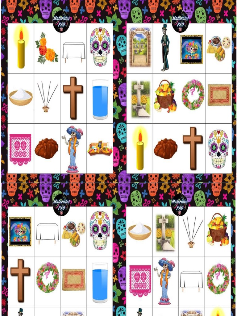 Loteria de Dia de Muertos. | PDF