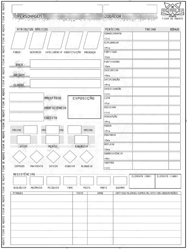 Ficha Editavel Branca | PDF