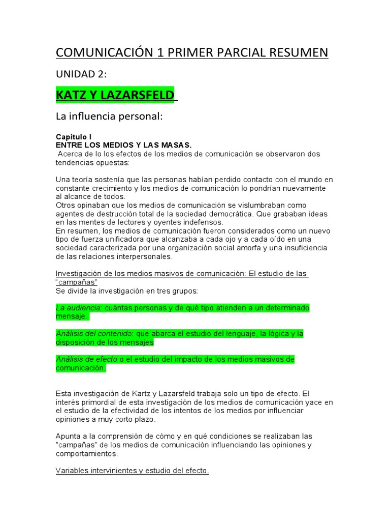 Comunicación 1 Primer Parcial Resumen | PDF | Liderazgo | Comunicación