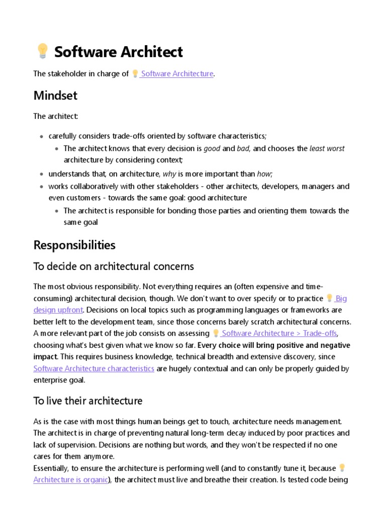 ? Software Architect | PDF | Software Architecture | Architect
