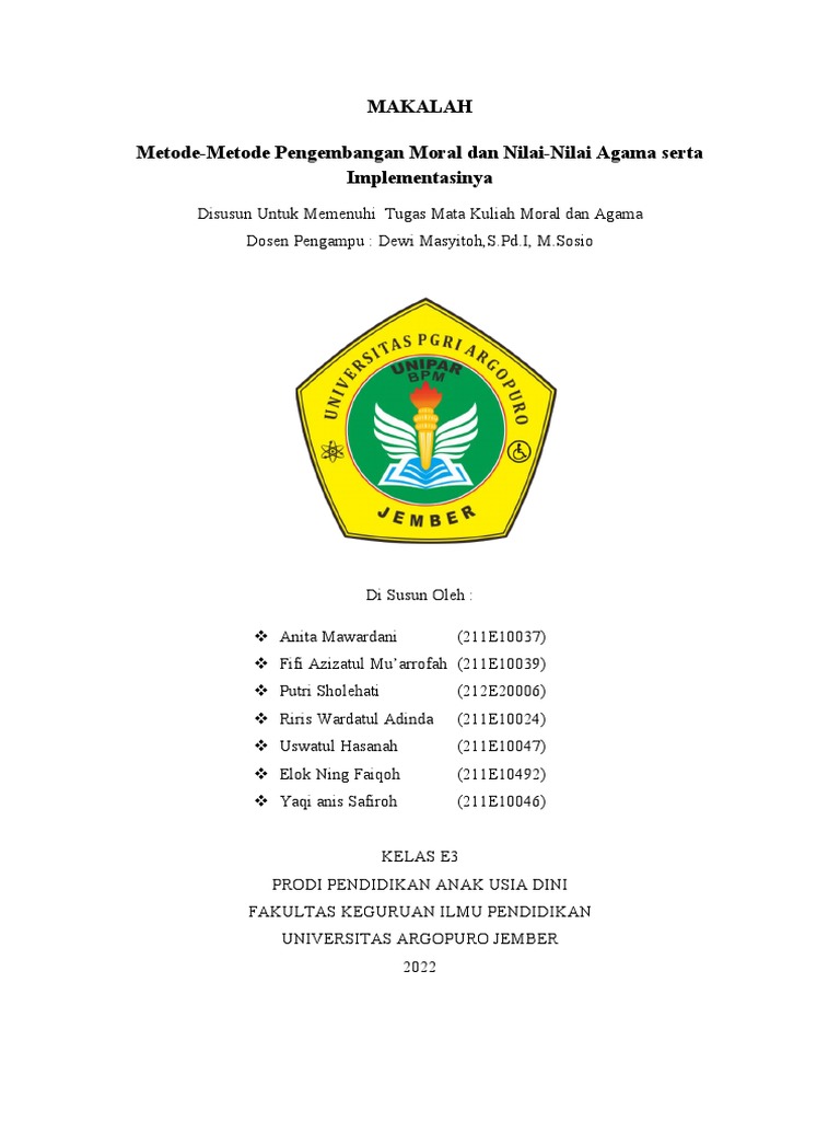 MAKALAH Moral Kel.2 | PDF MAKALAH Moral Kel.2 | PDF