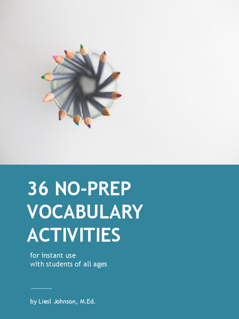 36 No-Prep Vocabulary Activities | PDF | Vocabulary | Word