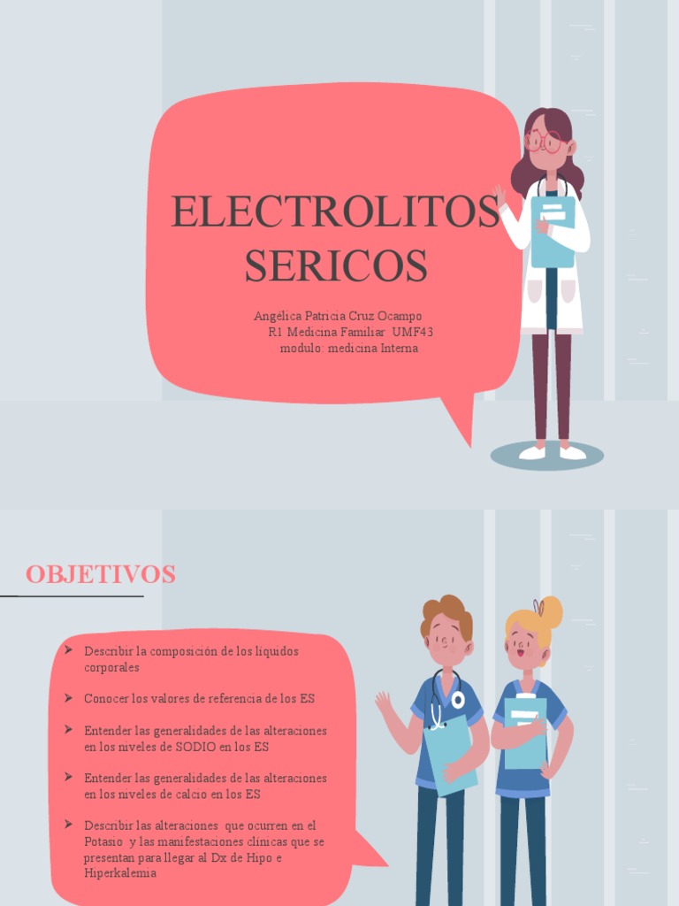 Electrolitos Sericos Clase Mi | PDF | Sodio | Potasio
