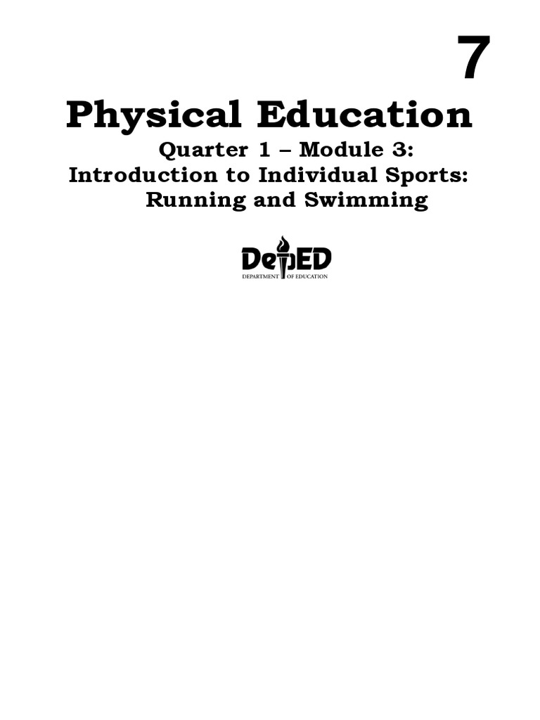 Physical Education 7 Q1 Module 3 | PDF | Swimming (Sport) | Track And Field