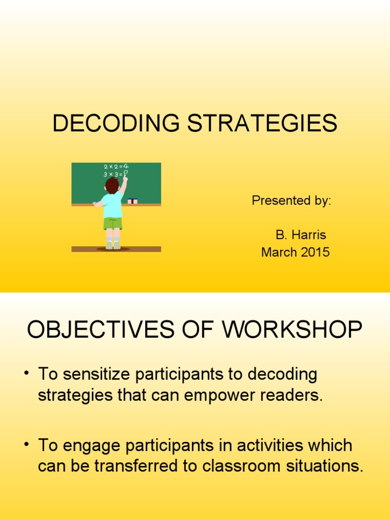 Decoding Strategies for Literacy Development | PDF | Phonics | Written ...