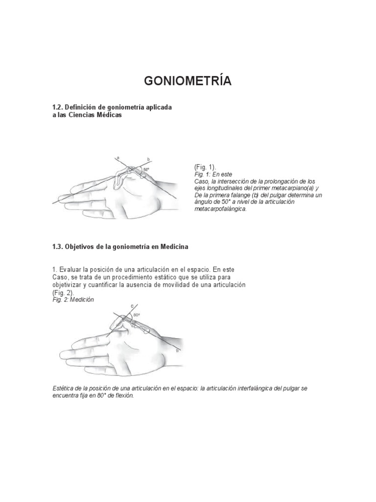 Goniometr%C3%ADa%201[1] | PDF | Articulación | Sistema musculoesquelético
