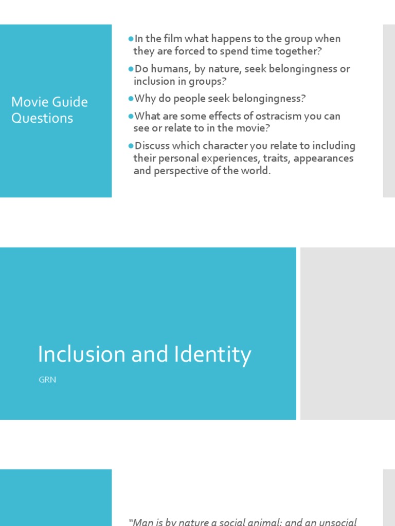 Inclusion and Identity1 | PDF | Self Concept | Interpersonal Relationships