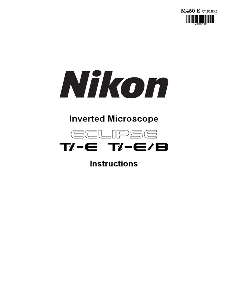 Nikon Eclipse Tie | PDF | Power Supply | Optics