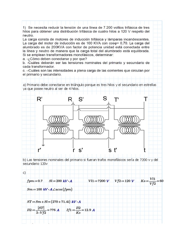Analysis and Design of a Three-Phase Transformer Bank with Calculations ...