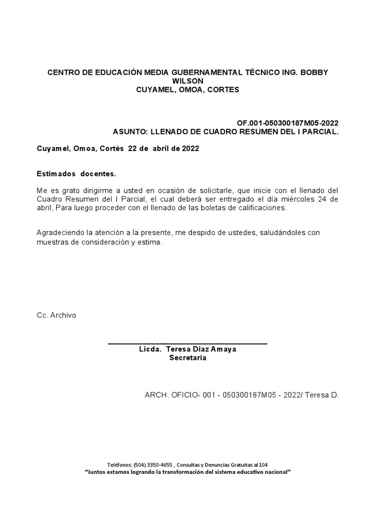 Formato de Oficios | PDF