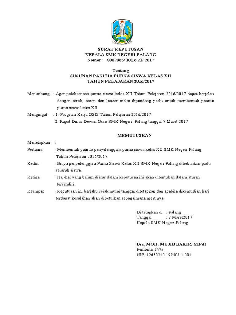 Proposal Purna Siswa j2016-2017 | PDF