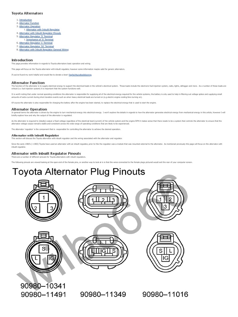 Toyota Alternators | PDF | Electrical Resistance And Conductance | Voltage