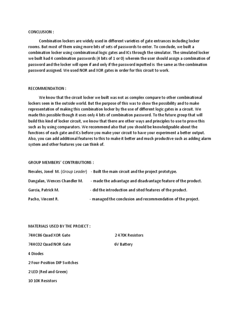 Conclusion Recommendation | PDF