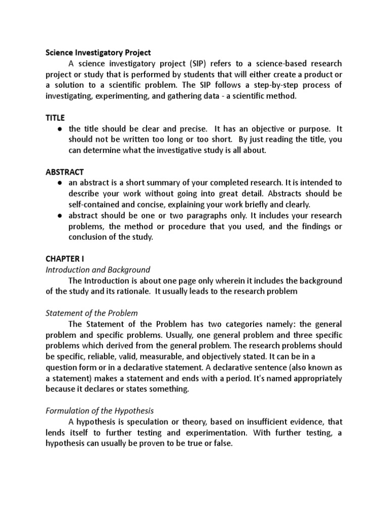 Science Investigatory Project | PDF | Hypothesis | Statistical Significance