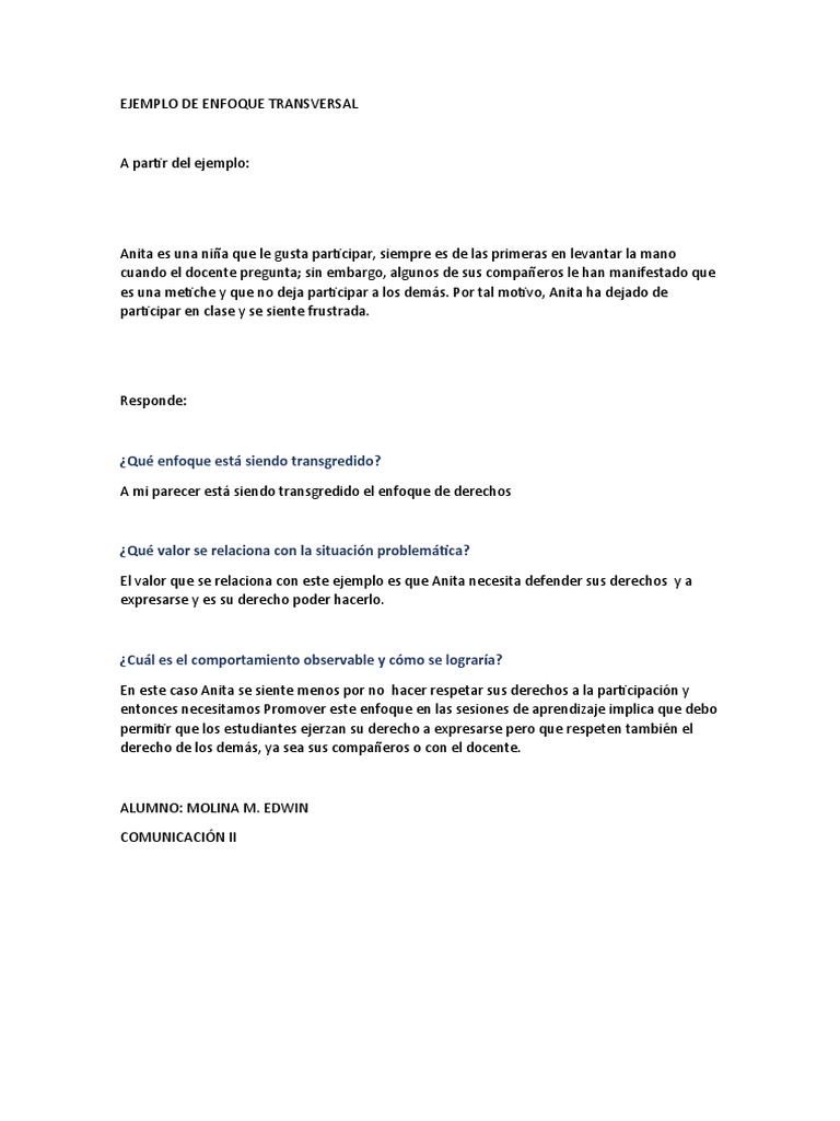 Enfoque Transversal | PDF